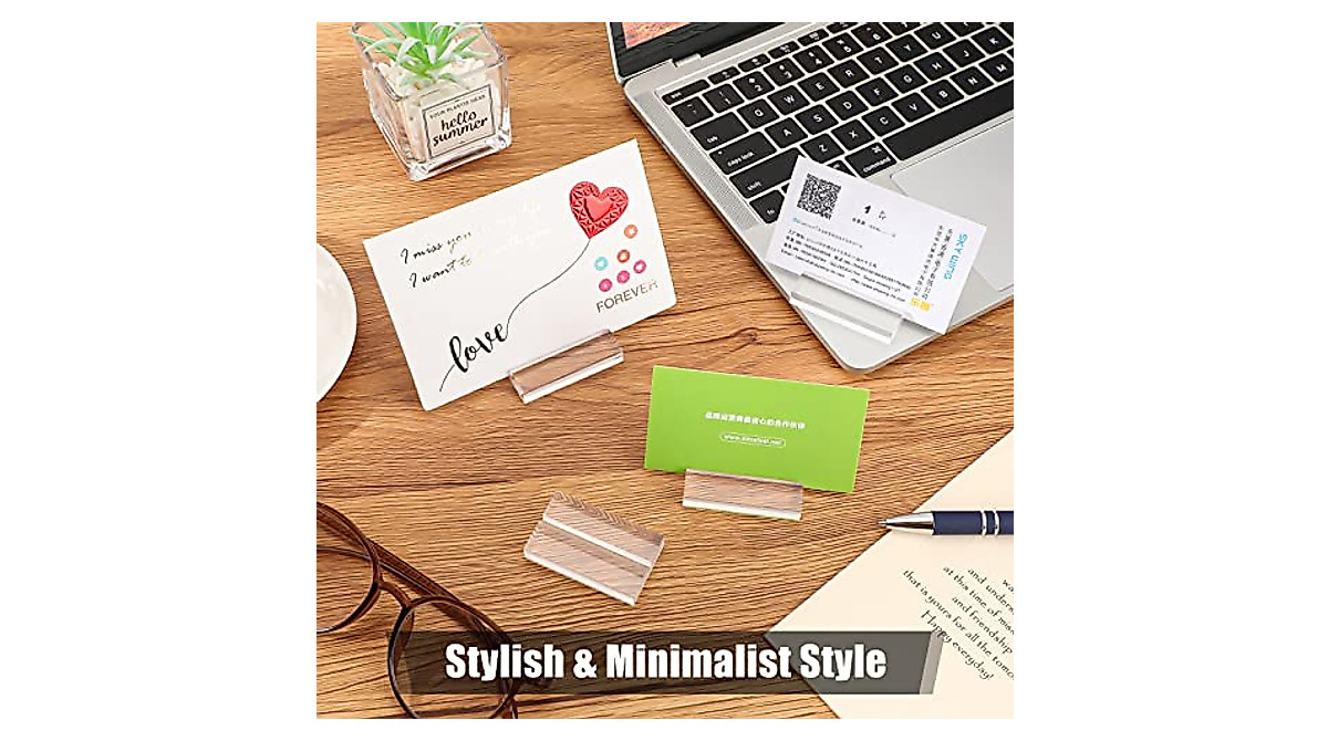 Clear Acrylic Place Card Holders - 20 Pack for Events