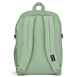 JanSport Main Campus FX Backpack - Travel, or Work Bookbag w 15-Inch Laptop Pack with Leather Trims, Loden Frost