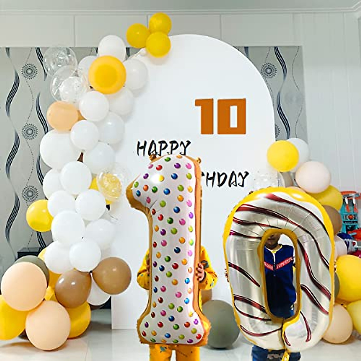Sweet One Number Balloons Donut Birthday Party Decorations 40 IN Sprinkle Balloon 1st Candyland Donut Grow Up Party Supplies 1 Balloon for First Birthday Candy Balloons