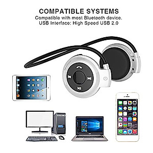 Heave Bluetooth Headphones,Wireless Sport Earphones Sweatproof Hands Free Calling Stereo Headsets Support TF Card,Lightweight and Portable Black