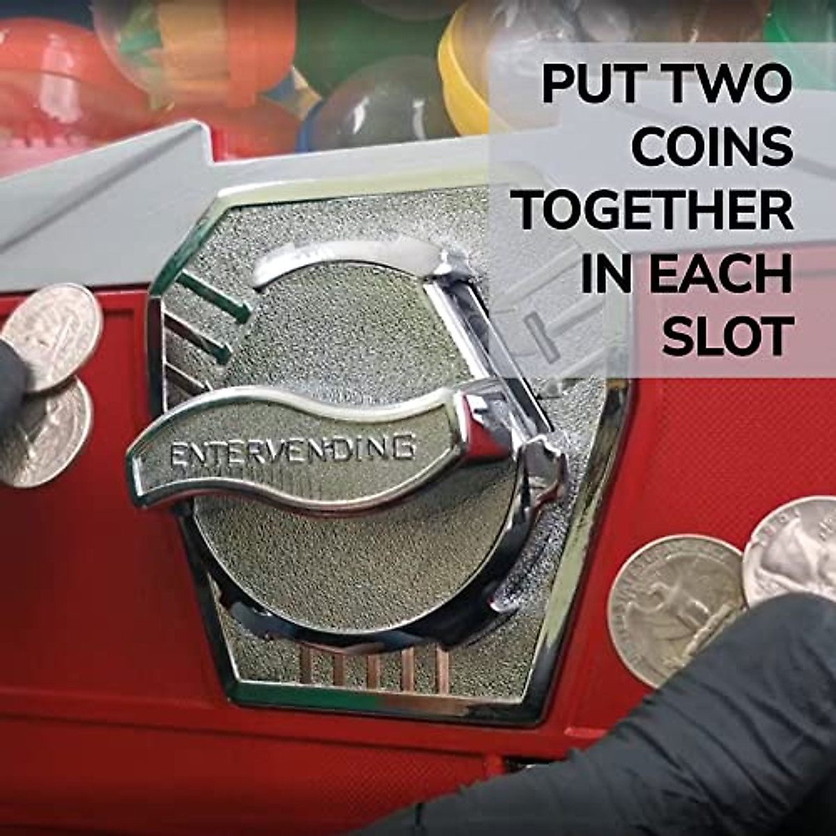 Vending Machine - Big Capsule Vending Machine - Prize Machine - Commercial Vending Machine for 2 Inch Round Capsules Gumballs Bouncy Balls - Blue