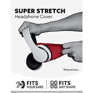 for Earpads Repair & Protection | Mimimamo Super Stretch Headphone Cover L Size (Black) May not fit All Headphones. Please Confirm Compatibility on Mimimamo's Website