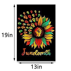 Rainlemon Juneteenth Garden Flag June 19 1865 African American Emancipation Black Freedom Celebration Yard Outdoor Decoration Sign