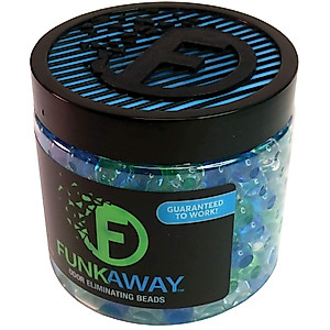 FunkAway Odor Eliminating Beads, 12 oz., Supercharged Odor Absorbing Beads for the House, Car or Gym, Eliminate Smoke, Pet and Bathroom Odors for Long-Lasting Results