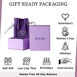 Jewelili Sterling Silver Parent and 1 Child Drop Pendant Necklace, 18" Rolo Chain