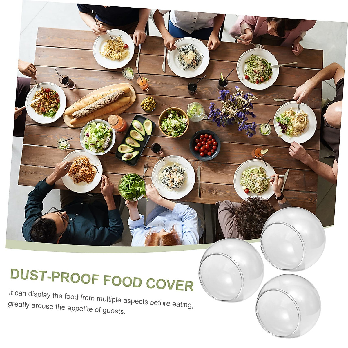 Abaodam 9 Pcs Round Glass Cover Wall Vases for Flowers House Plants Clear Cake Stand Bell Jar Display Dome Clear Platter Cover Cake Protector Party Dessert Cover Dessert Protective Cover