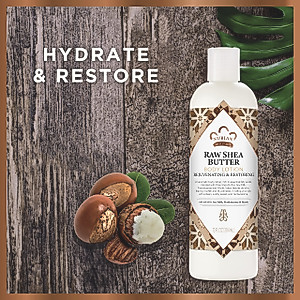 Nubian Heritage Body Lotion Raw Shea Butter for Dry Skin Paraben Free Body Lotion, 13 oz