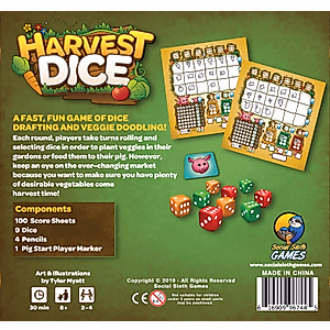 Grey Fox Games Harvest Dice Board Game, Roll and Write, 2-4 Players