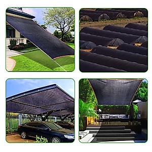 Garden - Shade Cloth - for Plants Heat Protection 6' x 16', 90% Black Outdoor Canopy of Pergola, Chicken Coop & Dog Kennel Covers, Mesh Fabric Netting for Vegetables 2x5m