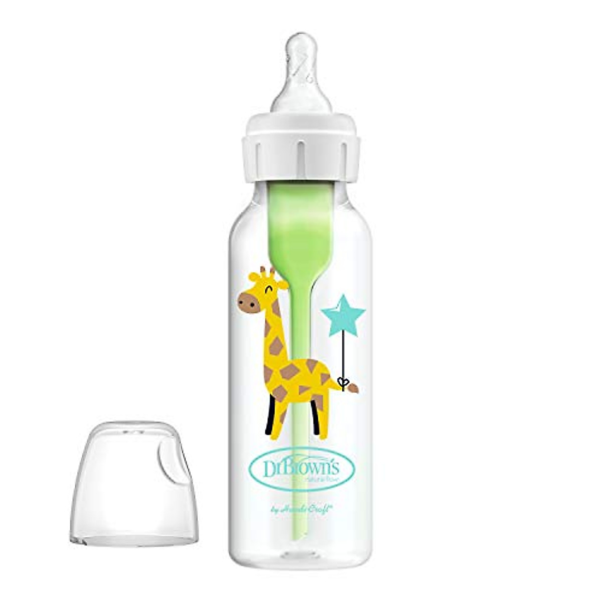 Dr. Brown’s Natural Flow® Anti-Colic Options+™ Narrow Baby Bottles 8 oz/250 mL, with Level 1 Slow Flow Nipple, 6 Pack, 0m+ Balloon Animals Gift Set