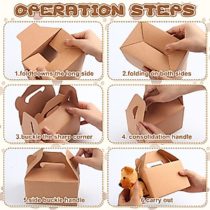 Fainne 24 Pcs Party Favors Boxes Treat Boxes Foldable Gift Boxes Candy Goodie Boxes Decorations Adopt Pet Gift for Birthday Wedding Bridal Shower Party Favors(Blank)