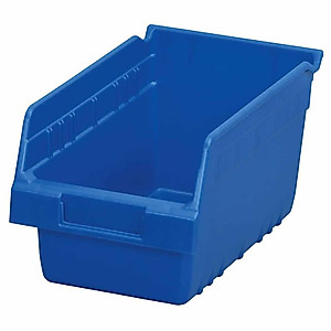 SI Shelving Inc. 12" d x 7" w x 6" h ShelfMax Akro Bins, Blue, 10 Count