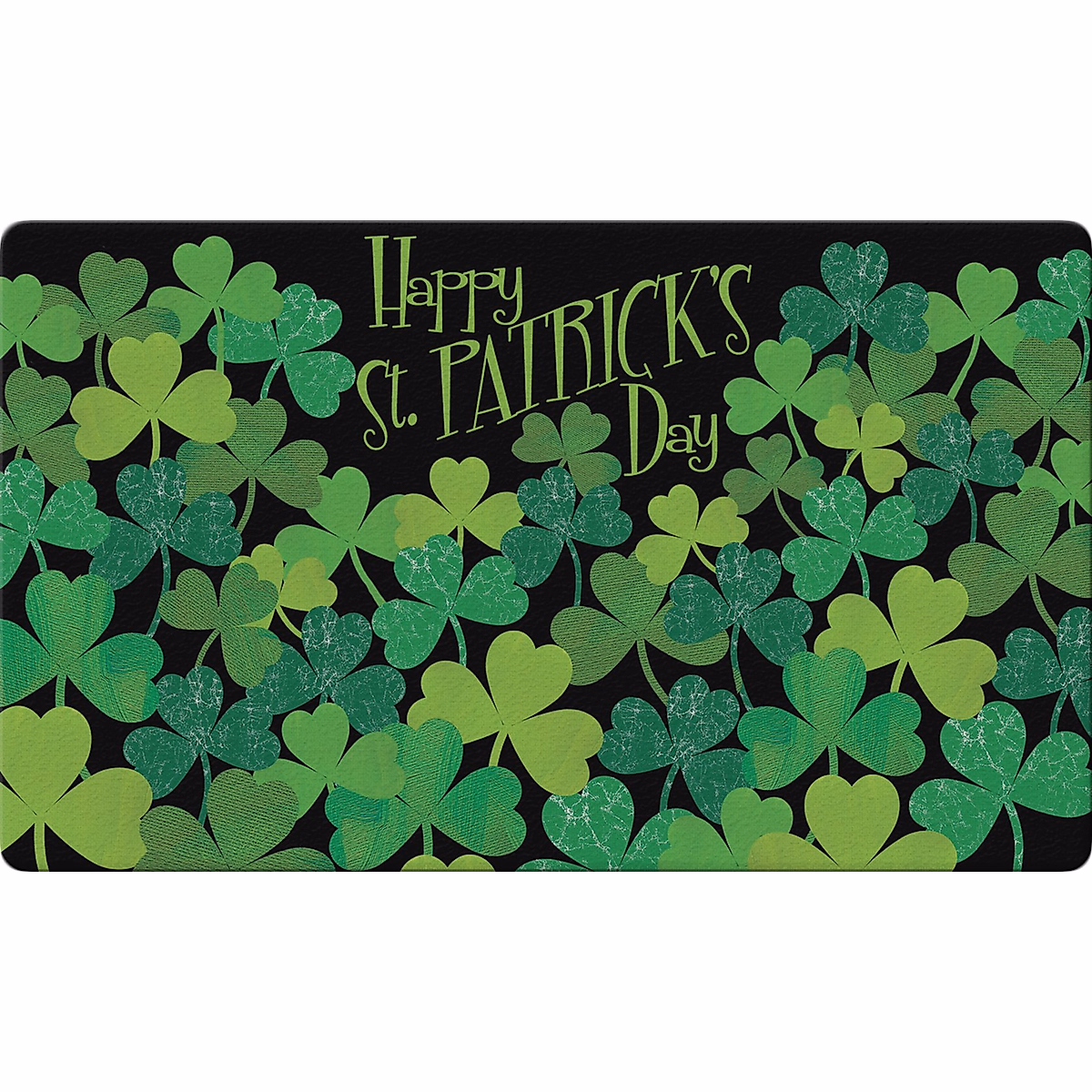 Toland Home Garden 800261 Shamrocks St Pats Door Mat 18x30 Inch Spring Outdoor Doormat for Entryway Indoor Entrance