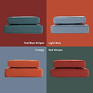 LebenLiebe Outdoor Seat Cushions Set for Patio Furniture Deep Seating Patio Cushion Set Weather-Resistant Thick Cushions 23.6" W x 23.6" D x 5” T,Creamy White