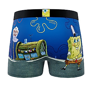 CRAZYBOXER Men's Underwear Spongebob Squarepants Comfortable Original Boxer Brief Resistant