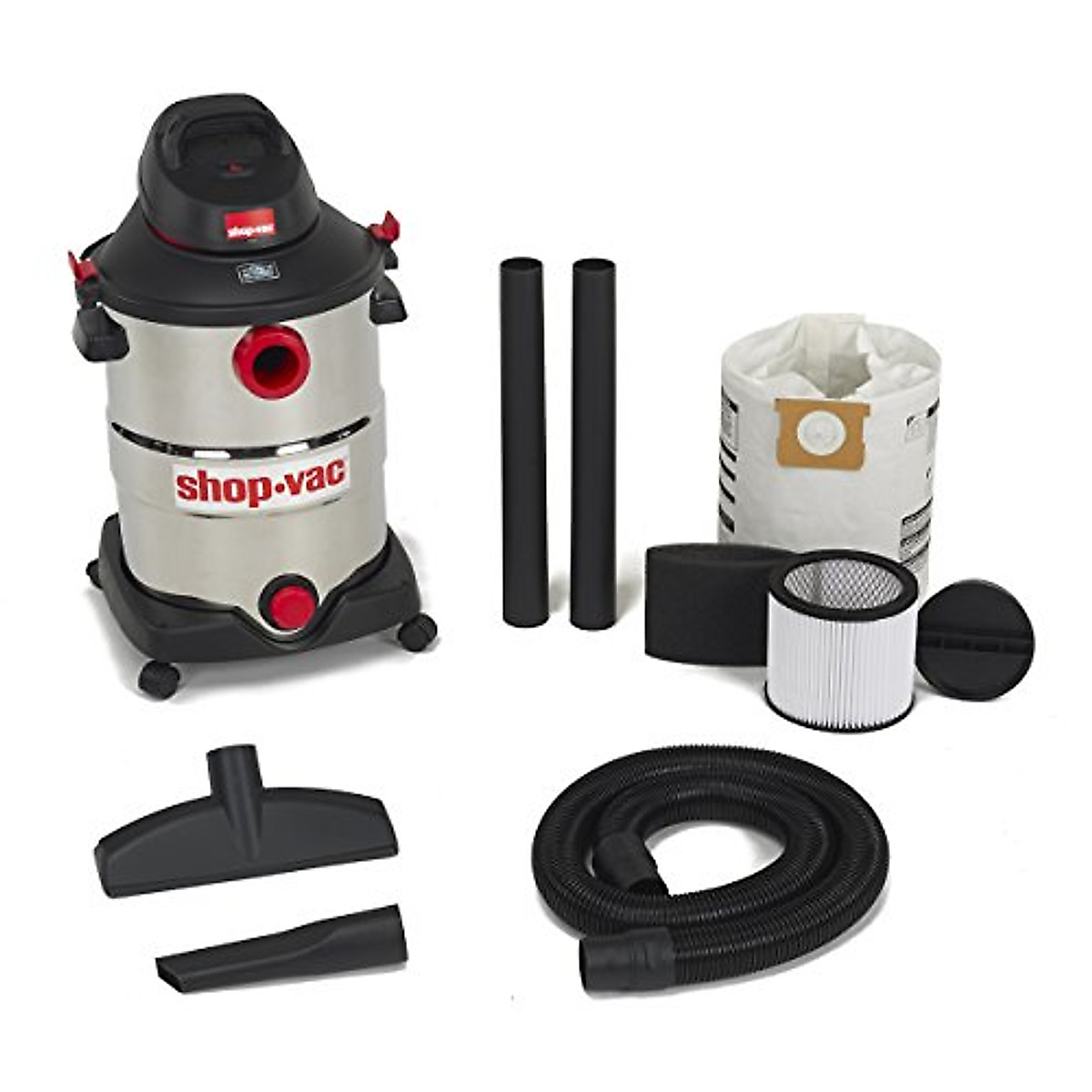 Shop-Vac 5989500 12 gallon 5.5 Peak HP Stainless Wet Dry Vacuum, Black