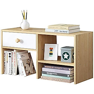 Withdoor Bookshelf Magazine Rack Partition Stratification Storage Rack Desktop Office Desk Home Dormitory 50X16X30CM MUMUJIN (Color : A)