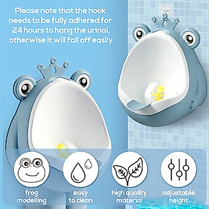 Frog Pee Training,Cute Frog Potty Toilet Training Urinal,Bathroom Funny Baby Training Potties for Kids,Toddler Boy(Light Blue)