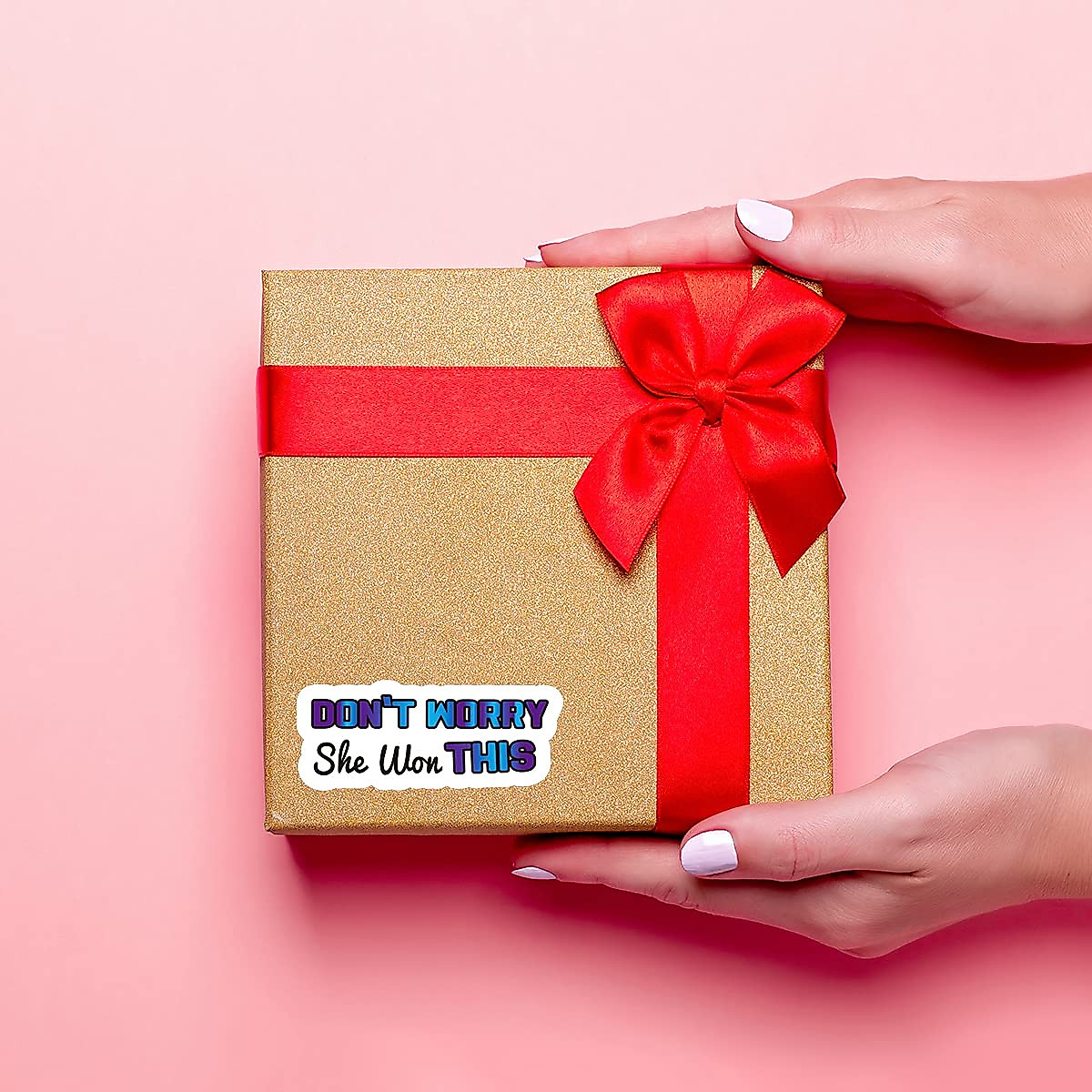 Littlefa 1.5” Don’t Worry She Won This with Rainbow Letter Design Stickers,Thank You Stickers,Small Business Stickers, Envelopes Stickers, Gift Bags Packaging 500 PCS