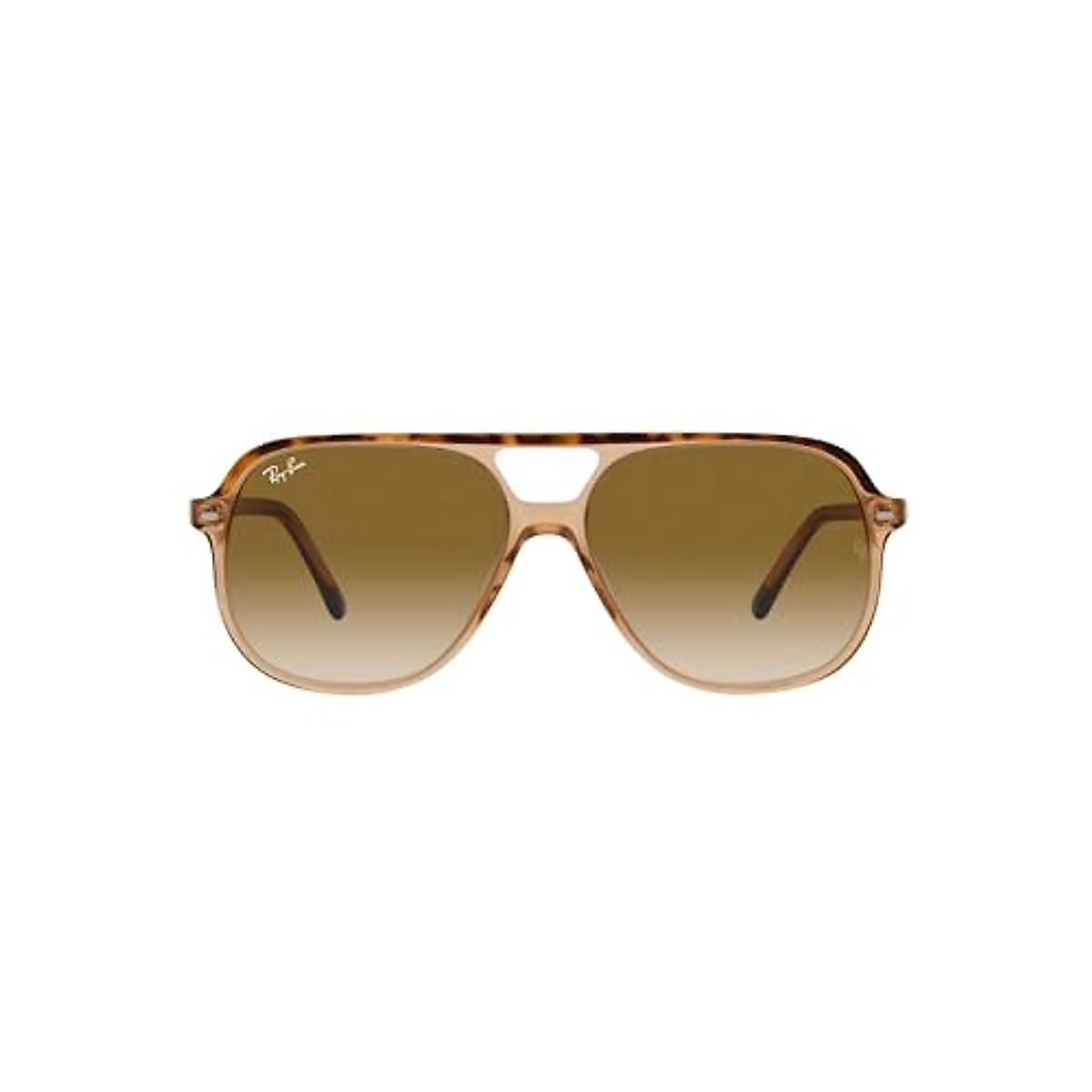 Ray-Ban RB2198 Bill Square Sunglasses, Havana On Transparent Brown/Clear Gradient Brown, 56 mm