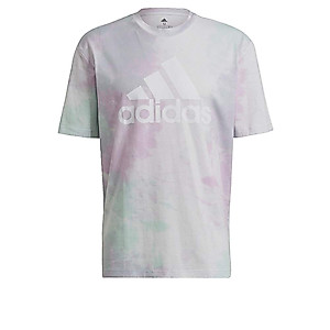 adidas Mens Essentials T-Shirt Clear Mint/Clear Lilac Large