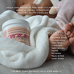 PINXAV Healing Cream, Fast Relief for Diaper Rash, Eczema, Chafing, Bed Sores, Acne, and Minor Cuts and Burns (16 OZ)