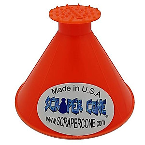 SCRAPER CONE®️ The Original Ice Scraper, Snow Removal Made in The USA Magical Frost Removal Funnel Shaped Cleaning Tool Car Windshield Deicer Magic Scrapers Instascrape round snow shovel brush