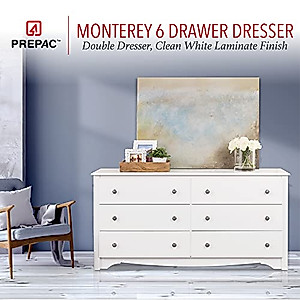 Sonoma 6 Drawer Double Dresser for Bedroom, White