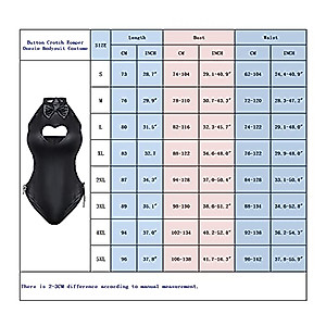 Womens Bunny Girl Suit Button Crotch Romper Onesie Bodysuit Cosplay Costume Furry Cat Ear Gloves Socks Set(Black 4XL)