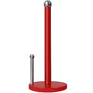 Blue Donuts Enamel Coated Steel Paper Towel Holder (Red)