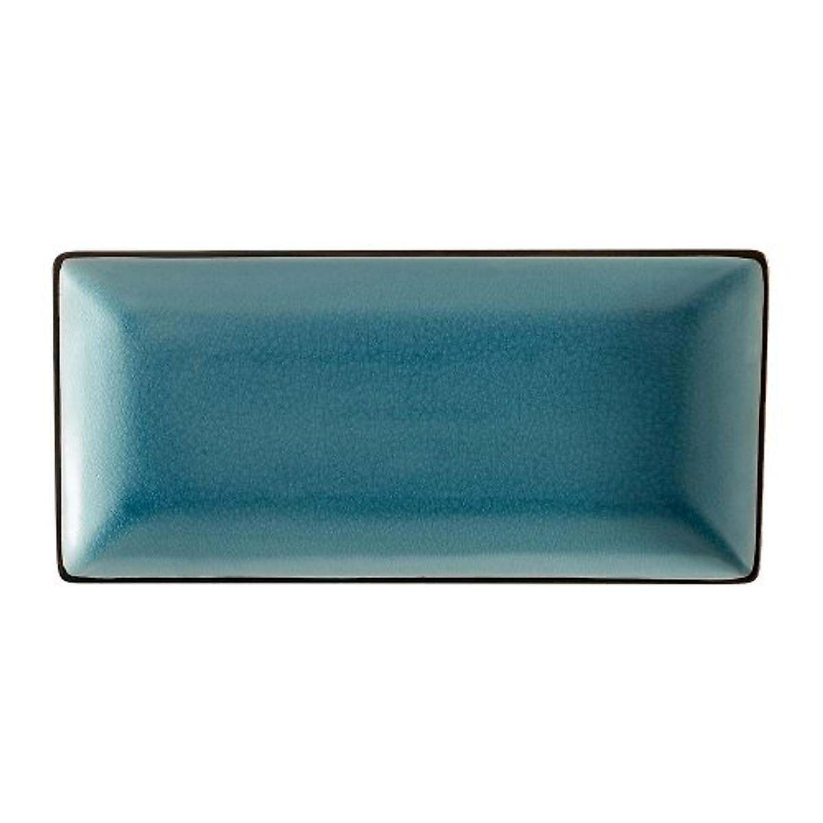 CAC China Japanese Style 11-1/2-Inch by 6-1/2-Inch Lake Water Blue Rectangular Platter, Box of 12