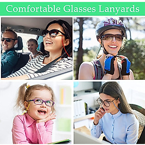 AugLifers Eyeglasses Holder Straps Cord, Sunglasses Strap Adjustment for Men Women, Anti-slip Sports Eyewear Retainer Lanyards 5PCS