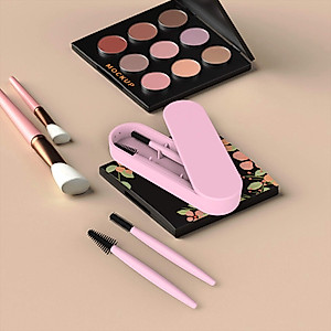 Aitakl Reusable Eyelash Brush, Silicone Eyelash Brush 2 Pcs with Portable Case(Grey)