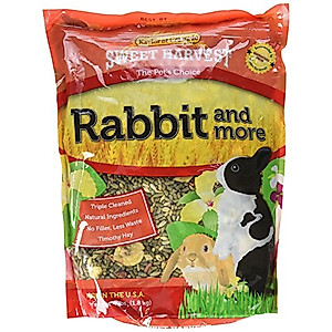 Sweet Harvest Rabbit Food, Premium Timothy Hay Pellets with Added Specialty Ingredients, 4 lbs Bag