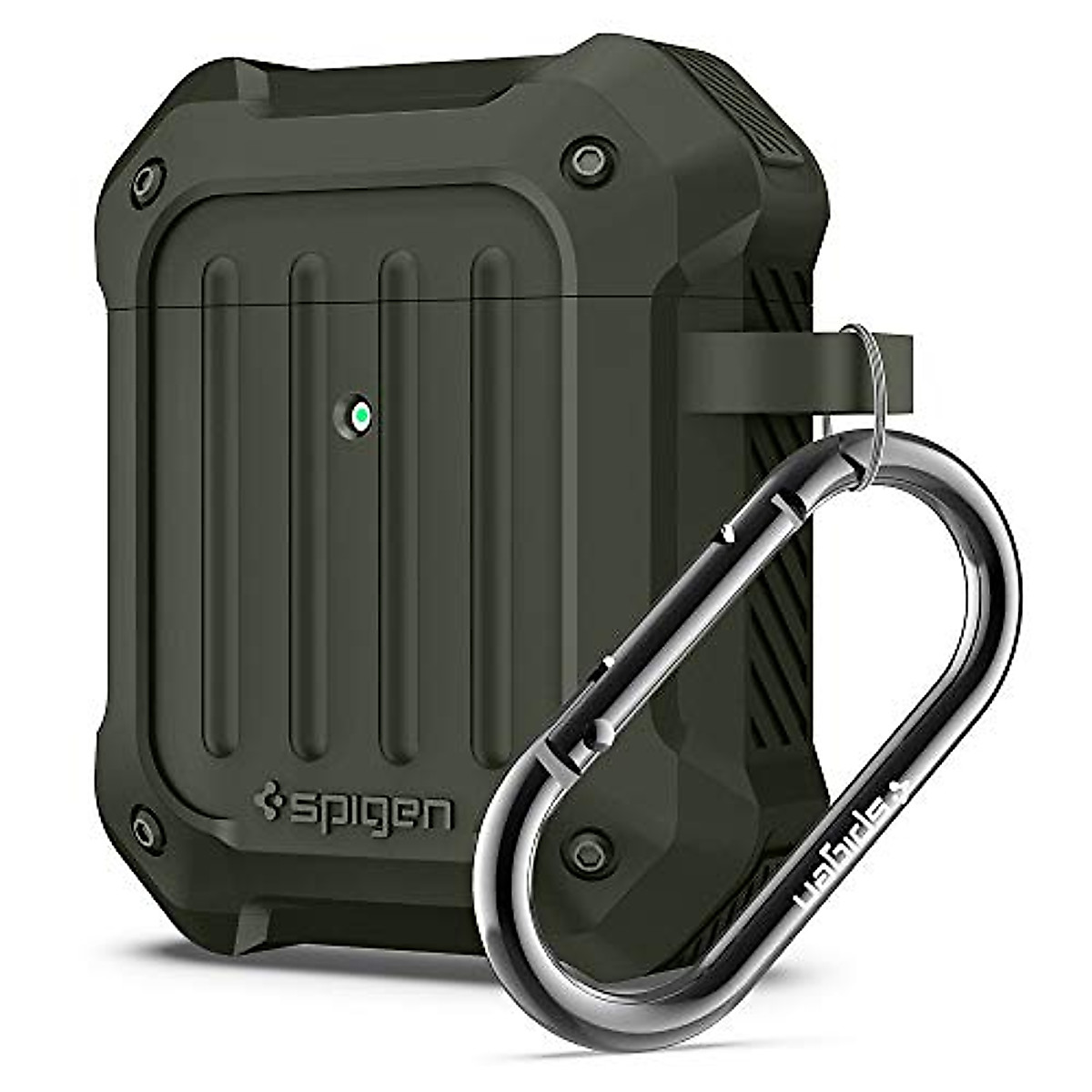 Spigen Tough Armor Designed for Airpods Case Cover for Airpods 1 & 2 [Front LED Visible] - Military Green