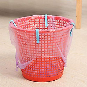 Cabilock 20pcs Trash Bag Clip Simple Pratical Fixed Waste Bin Bag Holder Rubbish Clip Garbage Can Clamp Holder (Blue)
