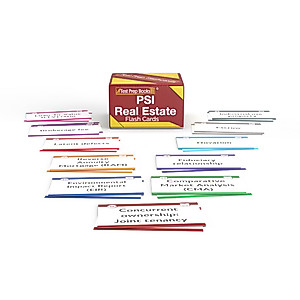PSI Real Estate Exam Prep Study Cards: PSI Real Estate Review with Practice Test Questions for The National License [Full Color Cards]