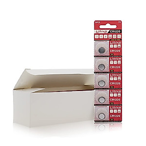 Cotchear 5pcs/Card 3V CR1220 Coin Battery Lithium DL1220 LM1220 ECR1220 1220 Button Cell Batteries for Watch Electronic Remote