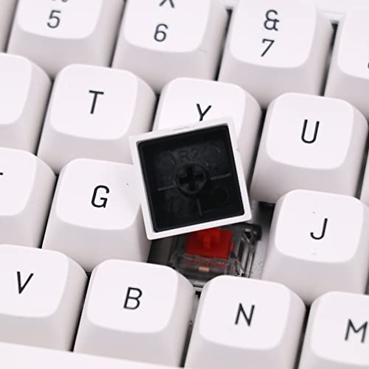 Black White Theme Keycap CSA Profile 150Keys Double-Shot Font PBT keycap for Wired USB Mechanical Keyboard