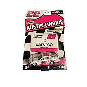 ACTION 2021 Wave 10 Authentics Austin Cindric 22 Car Shop 1 64th Scale Diecast with Card Sticker Insert....Car Measures 3 L x 1 W x 1