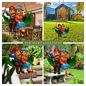 By Mark & Margot - Garden Gnome Outdoor Statues Lawn Gnome Decorations - Beautiful Funny Handmade Gnome Garden Sculpture for Home or Yard Pefect Garden Decor As Holiday Art Gnome Gifts.