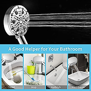 EAARSUO Handheld Shower Head with Filter, Hard Water Filter Shower Head with 9 Mode, High Pressure Filtering Shower Head, Water Softener Shower Head for Hard Water, Shower Envy Shower Heads (Chrome)