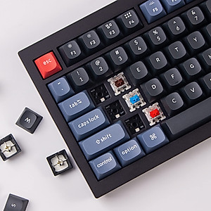 Keychron Q1 Wired Custom Mechanical Keyboard Knob Version, 75% Layout QMK/VIA Programmable with Hot-swappable Gateron G Pro Brown Switch Double Gasket Compatible with Mac Windows Linux - Version 2