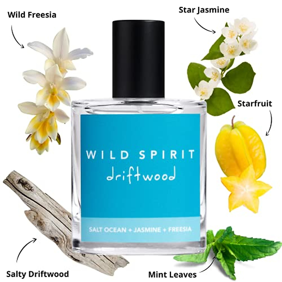 Wild Spirit Driftwood Eau De Parfum Spray | Fresh, Airy Cruelty-Free Perfume for Women, 1 fl oz/30mL