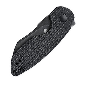 Kizer OCTOBER Mini Pocket Knife Black Micarta Handle, EDC Folding Knife Outdoor Knives 154CM Blade V2569C2