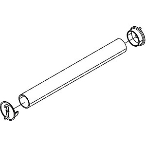 1 Pair for 1 5/16" Diameter Closet Rod Wardrobe Tube End Supports (Matt aluminum)