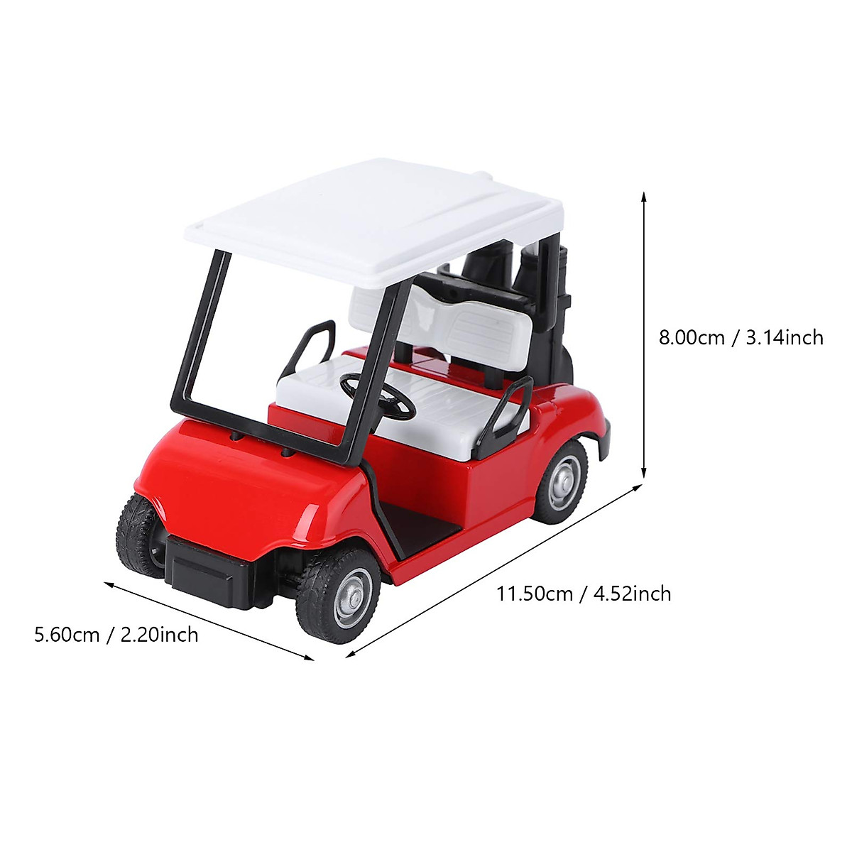WINOMO Die-cast Model Metal Golf Cart Model,Pull Back Action Golf Cart, Mini 1:20 Scale Golfcart Vehicle for Kids Party Favor Home Office Decor