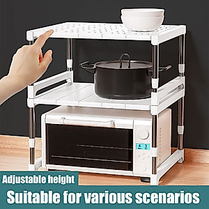 HDAIUCOV Upgraded Tension Shelf, Expandable Cabinet Organizer,Adjustable Height Shelves,Locker Shelf, Cabinet Pantry Shelf,Organization and Storage for Kitchen/Bathroom/Closet 1pcs