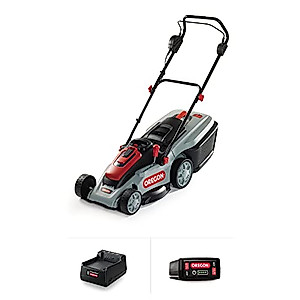 Oregon Cordless LM300 Lawn Mower Kit with A6 4.0 Ah Battery and Standard Charger