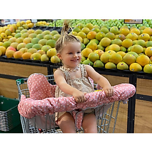 Suessie Shopping Cart Cover and High Chair Cover, Pink Dots